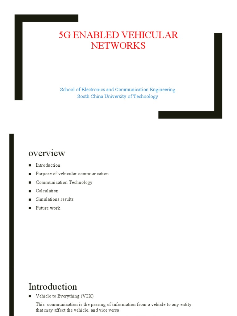 5g Enabled Vehicular Networks Pdf Ieee 802 11 Cellular Network