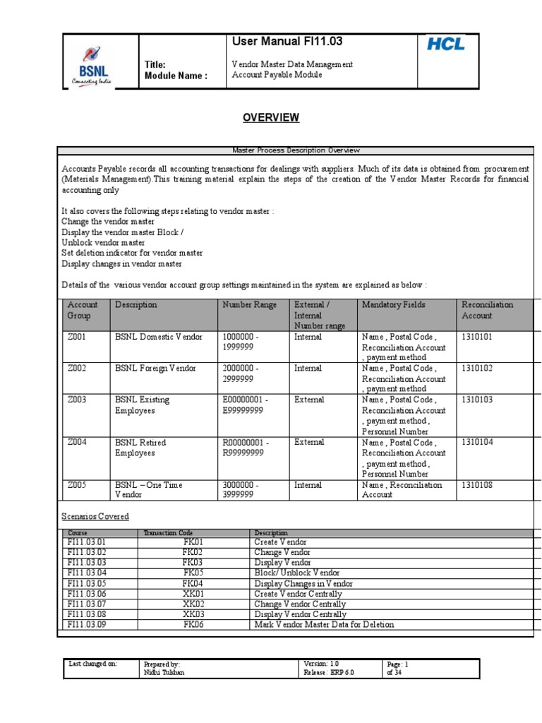 User Manual FI11.03: Title: Module Name | PDF | Accounts Payable | Payments