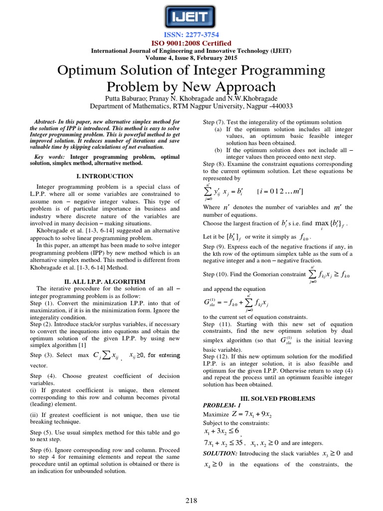 Ijeit1412201502 33 | PDF | Mathematical Optimization | Computer Science