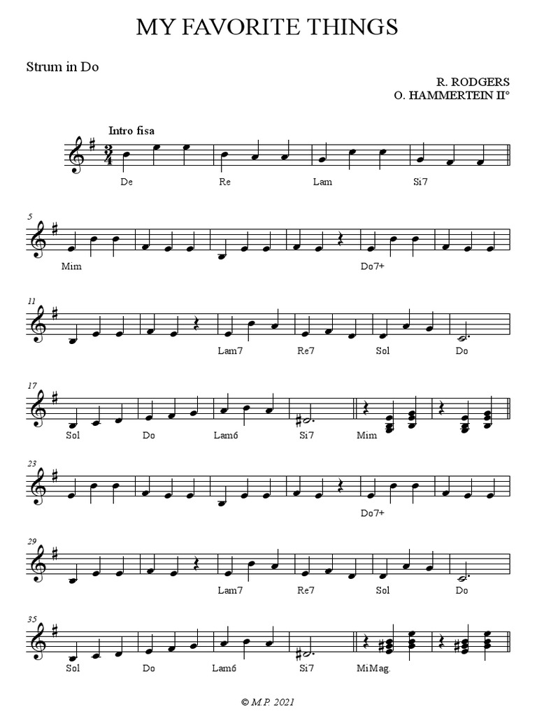 My Favorite Things | PDF