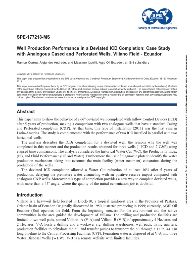 SPE-177218-MS Well Production Performance in A Deviated ICD Completion ...
