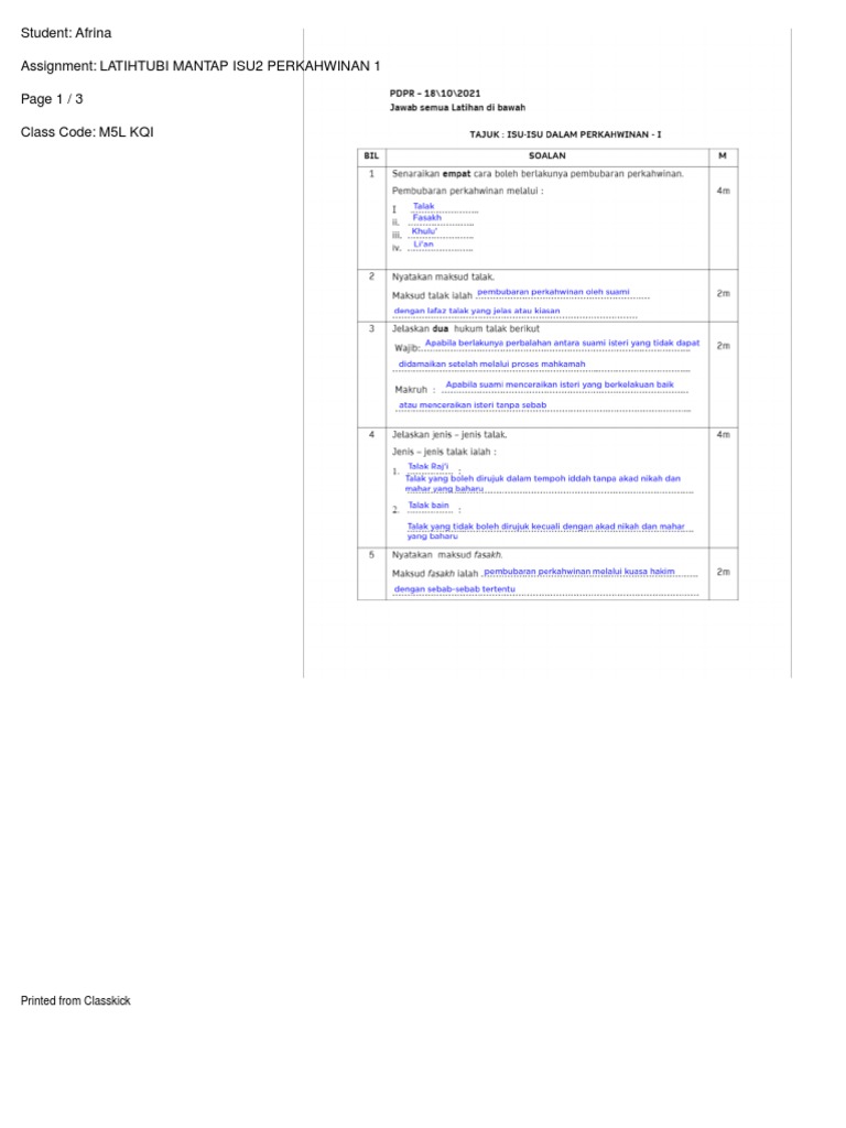 Latihtubi Mantap Isu2 Perkahwinan 1 Afrina | PDF