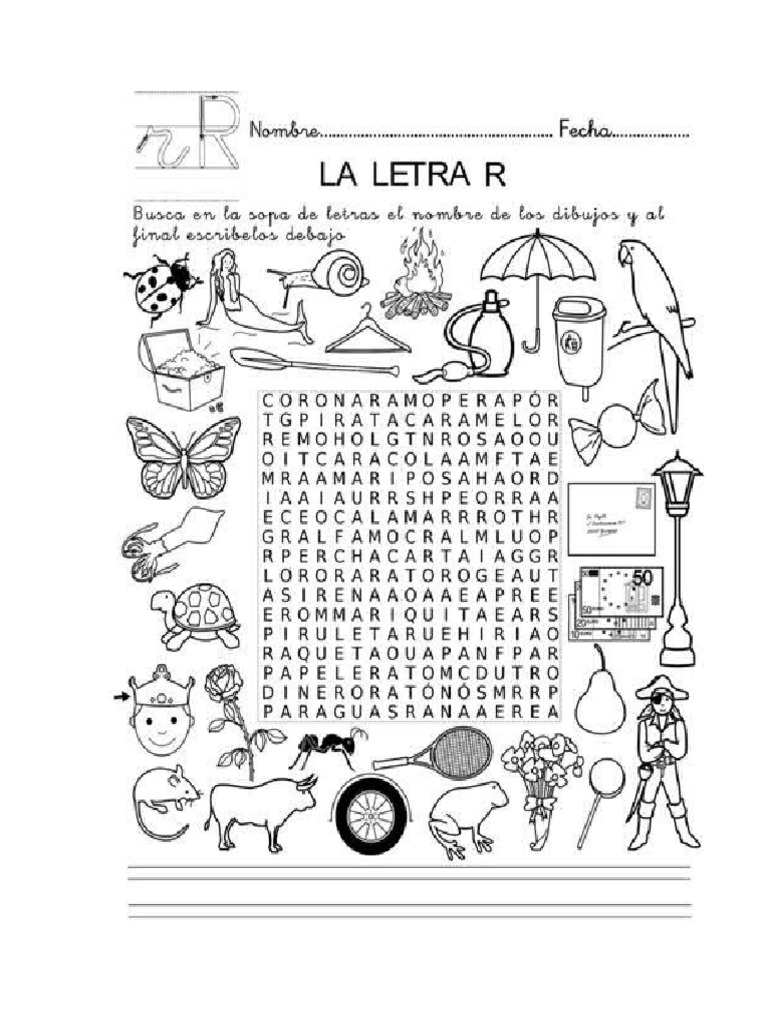 Sopa de Letras R y RR | PDF