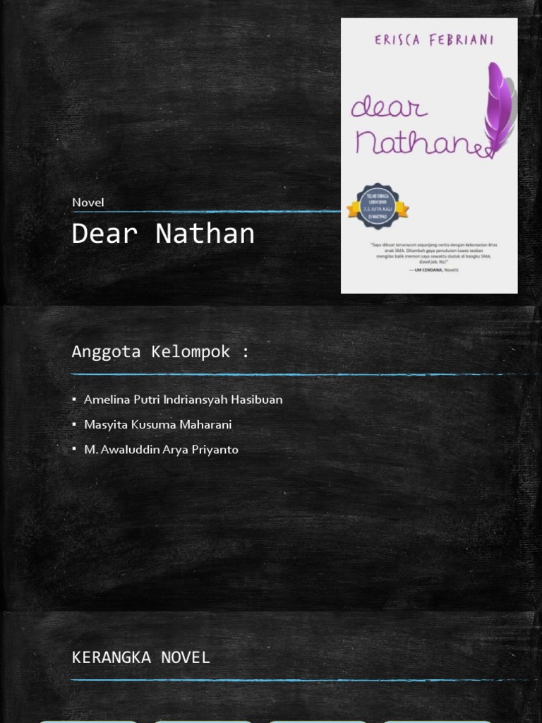 Novel Percintaan Remaja: Dear Nathan | PDF