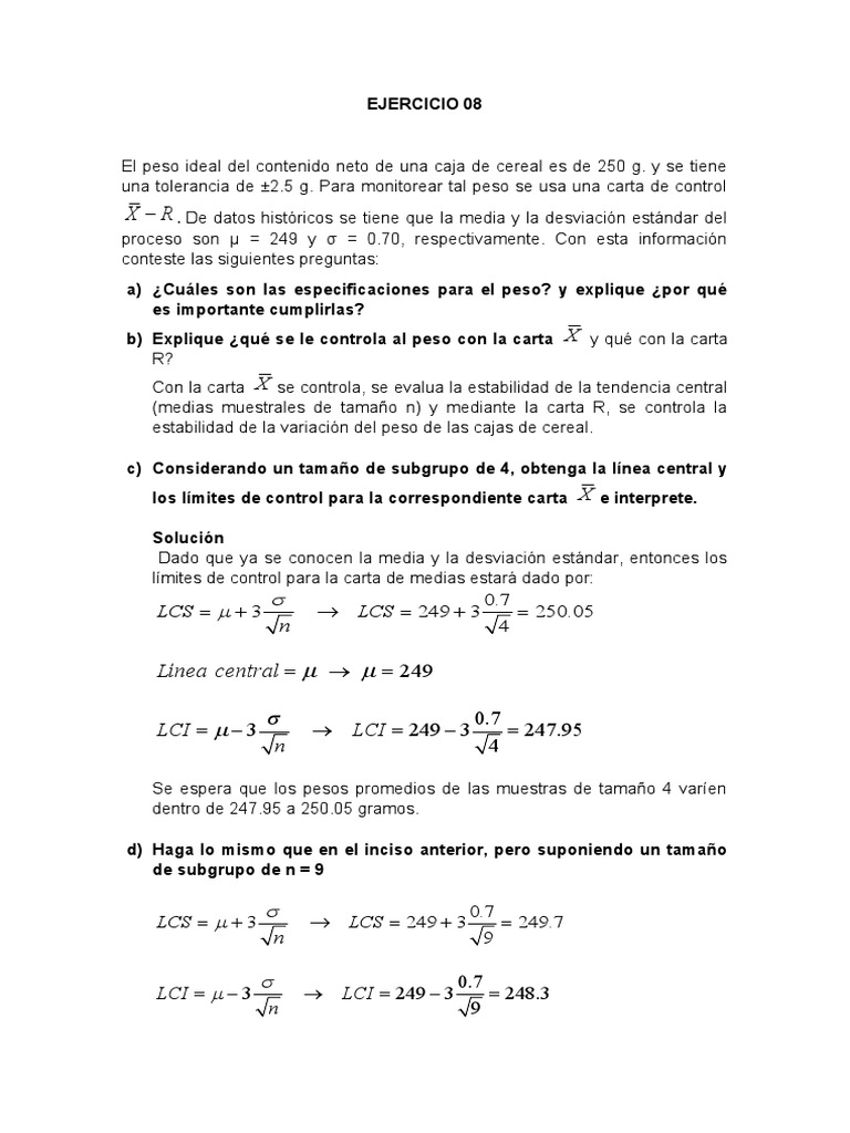 Ejercicios. Capitulo 7 | PDF | Desviación Estándar | Procesos de negocio