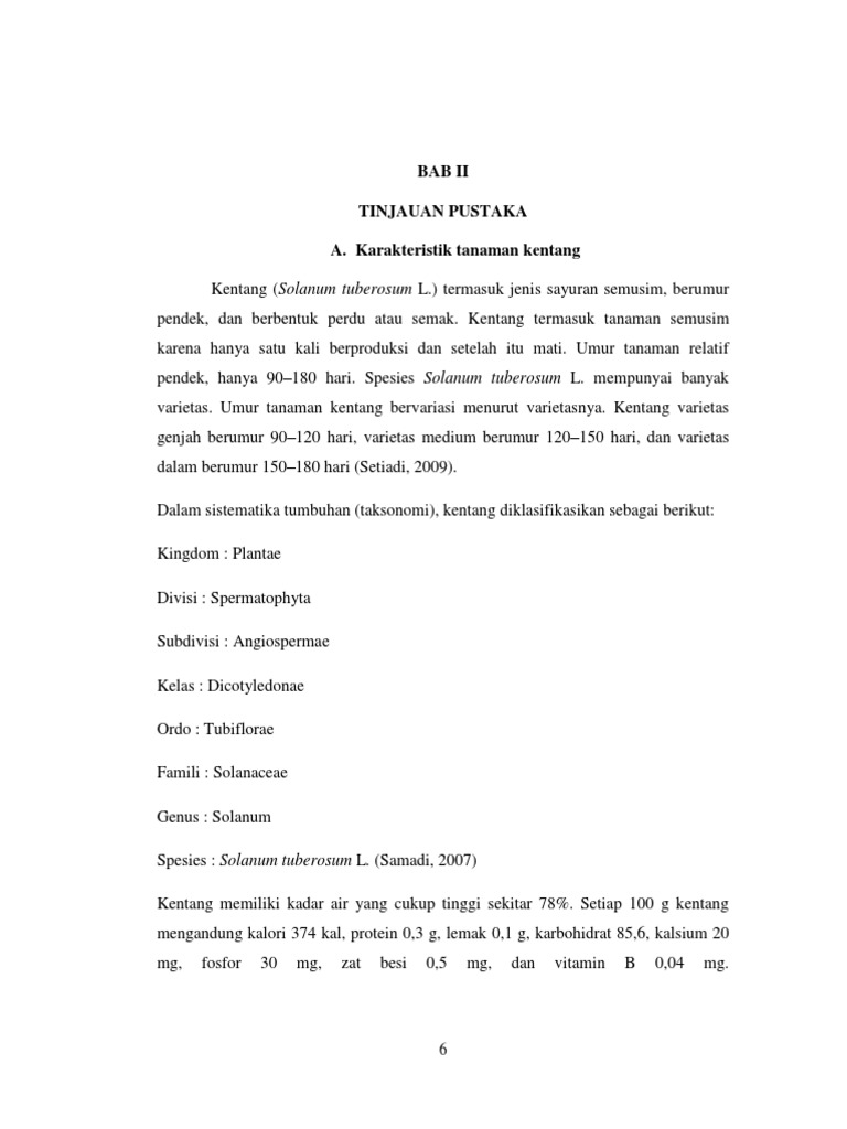 Karakteristik dan Budidaya Kentang | PDF | Griya & Taman | Sains ...