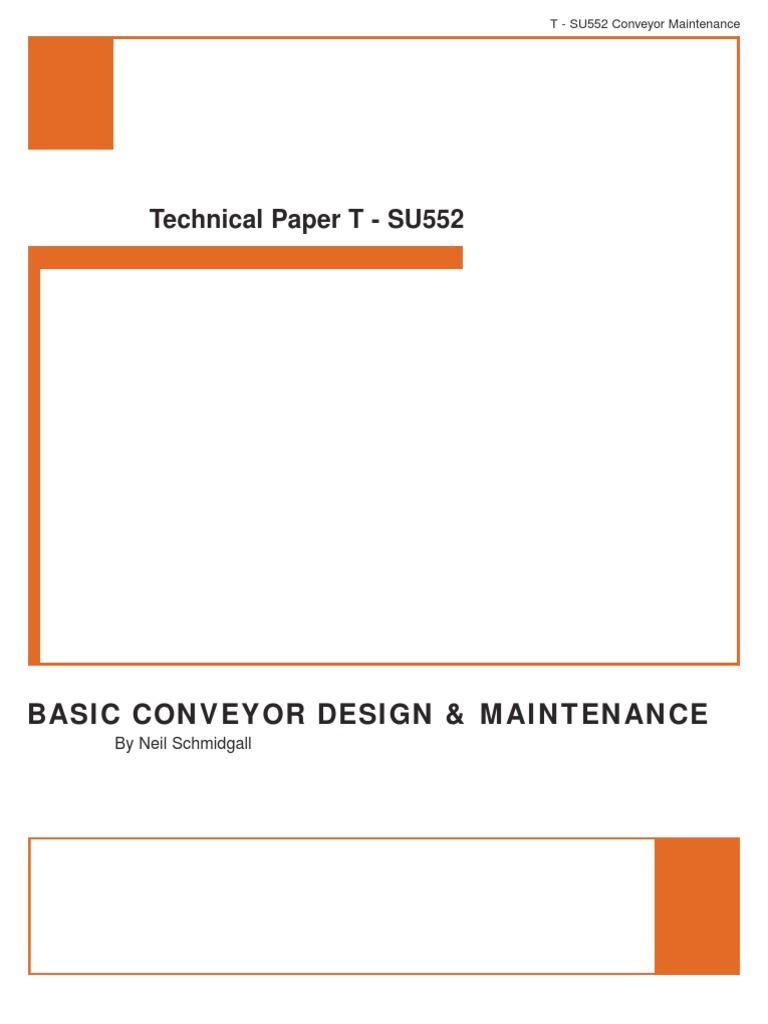 Basic Conveyor Design & Maintenance | PDF | Belt (Mechanical ...