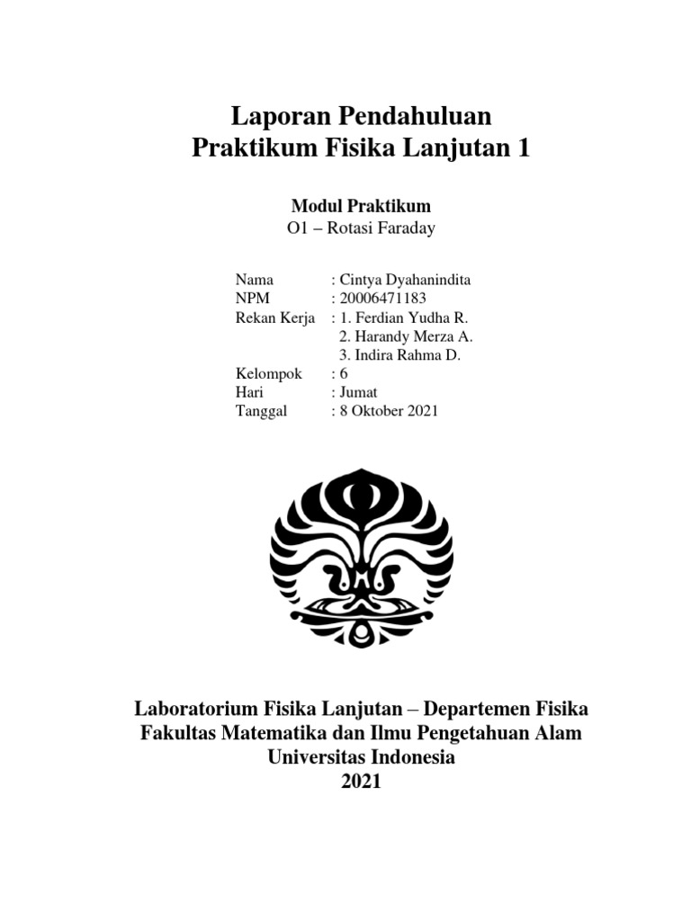 Praktikum Rotasi Faraday dalam Fisika | PDF | Metode & Bahan Ajar ...