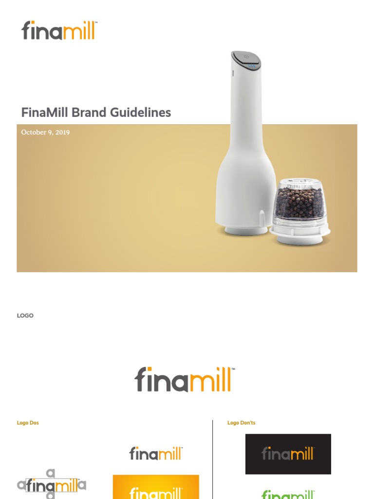 Finamill Brand Guidelines: October 9, 2019 | PDF | Spice | Rgb Color Model