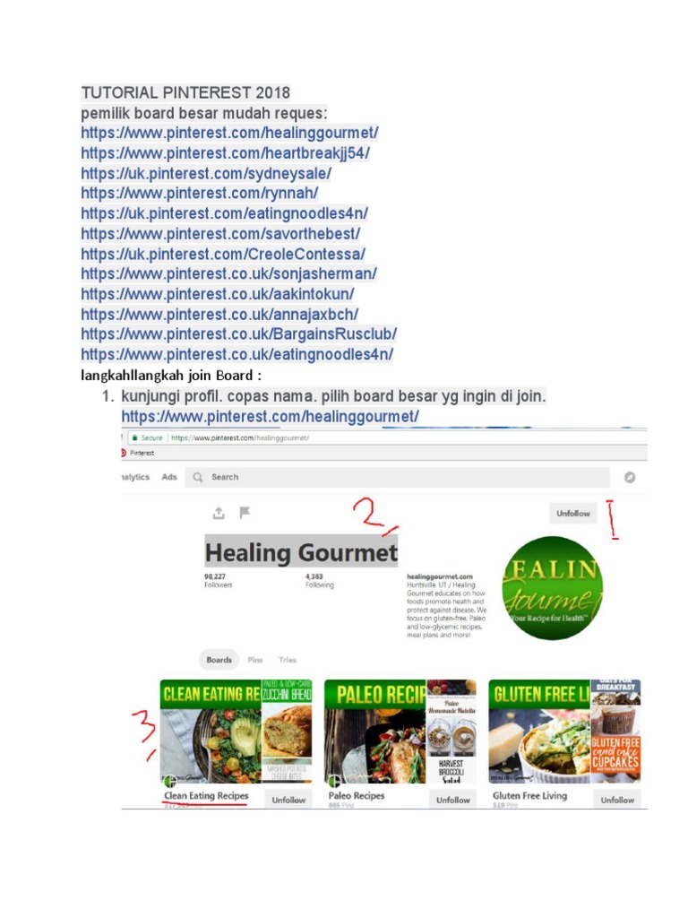 Tutorial Pinterest 2018 | PDF