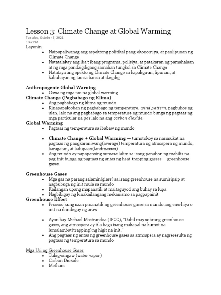 Climate Change at Global Warming | PDF