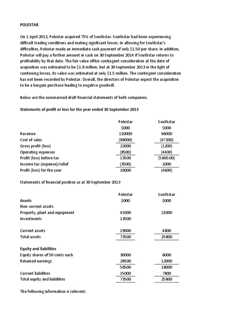 Polestar | PDF | Balance Sheet | Equity (Finance)