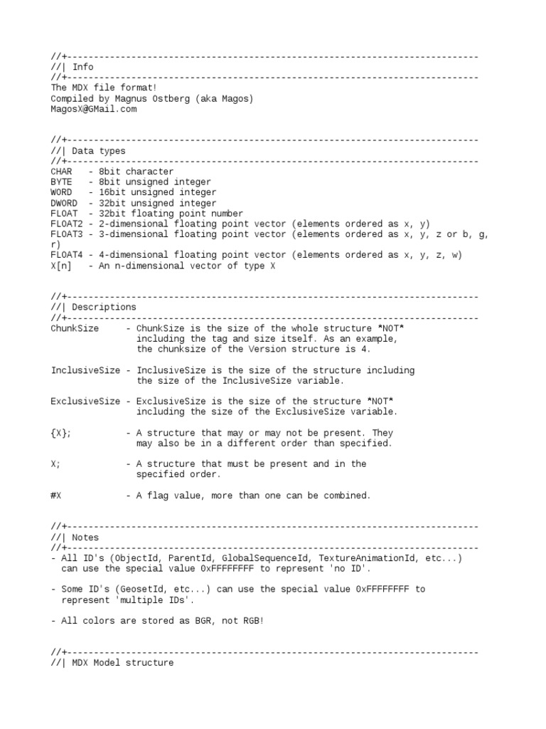 Magos MDX Format | PDF | Integer (Computer Science) | Array Data Structure