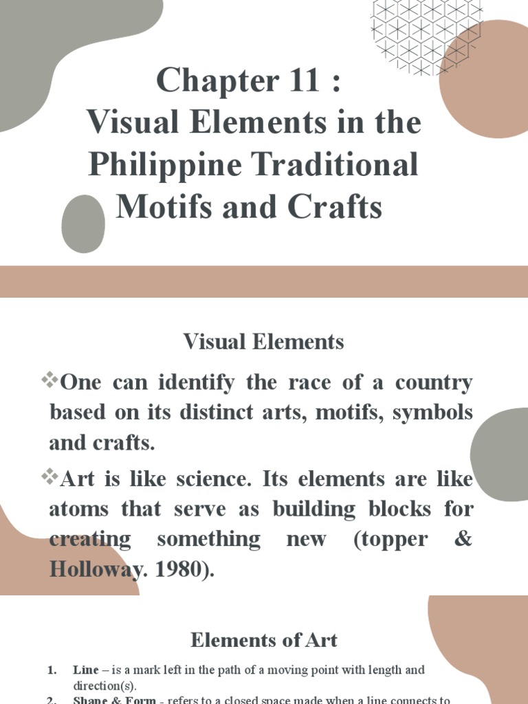 Visual Elements in The Philippine Traditional Motifs and Crafts | PDF