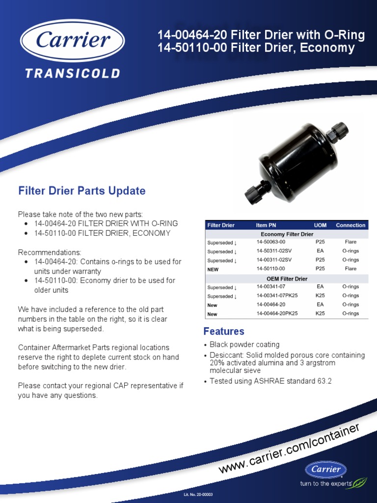 Filter Drier O-Ring and Economy 10.27.2020 | PDF