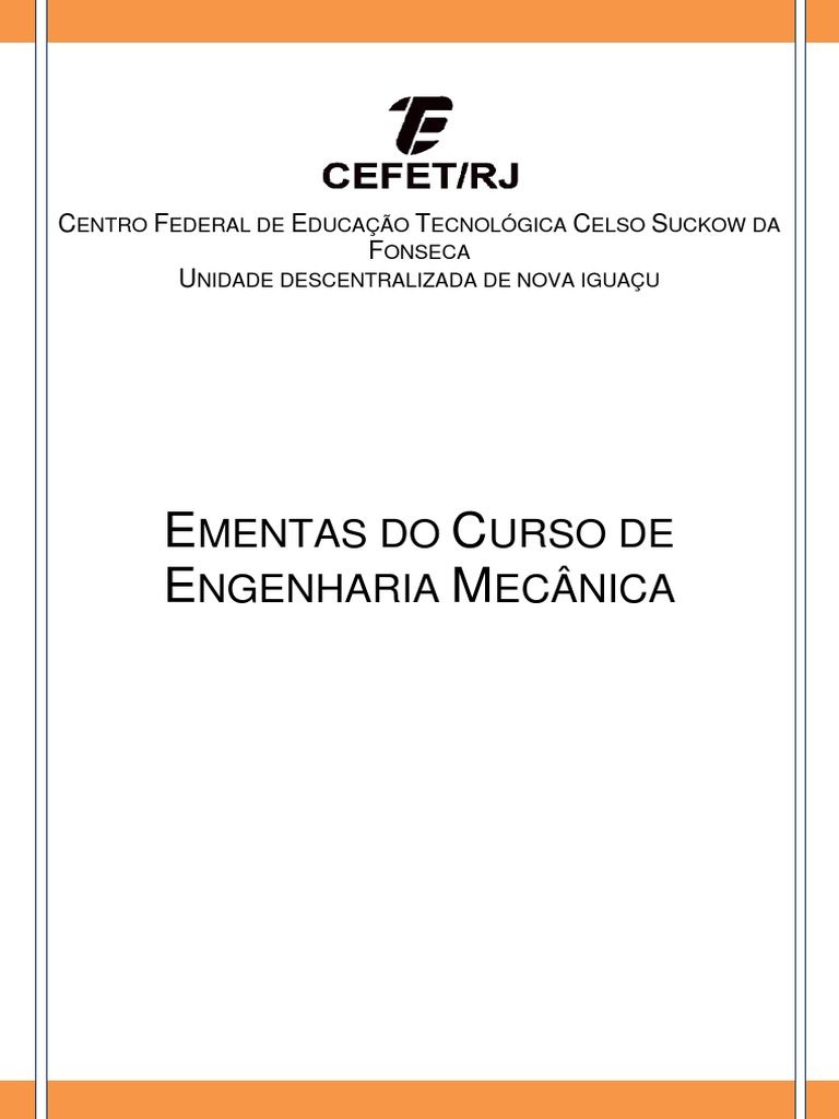 Ementas Engenharia Mecanica Pdf Engenharia Mecânica Física