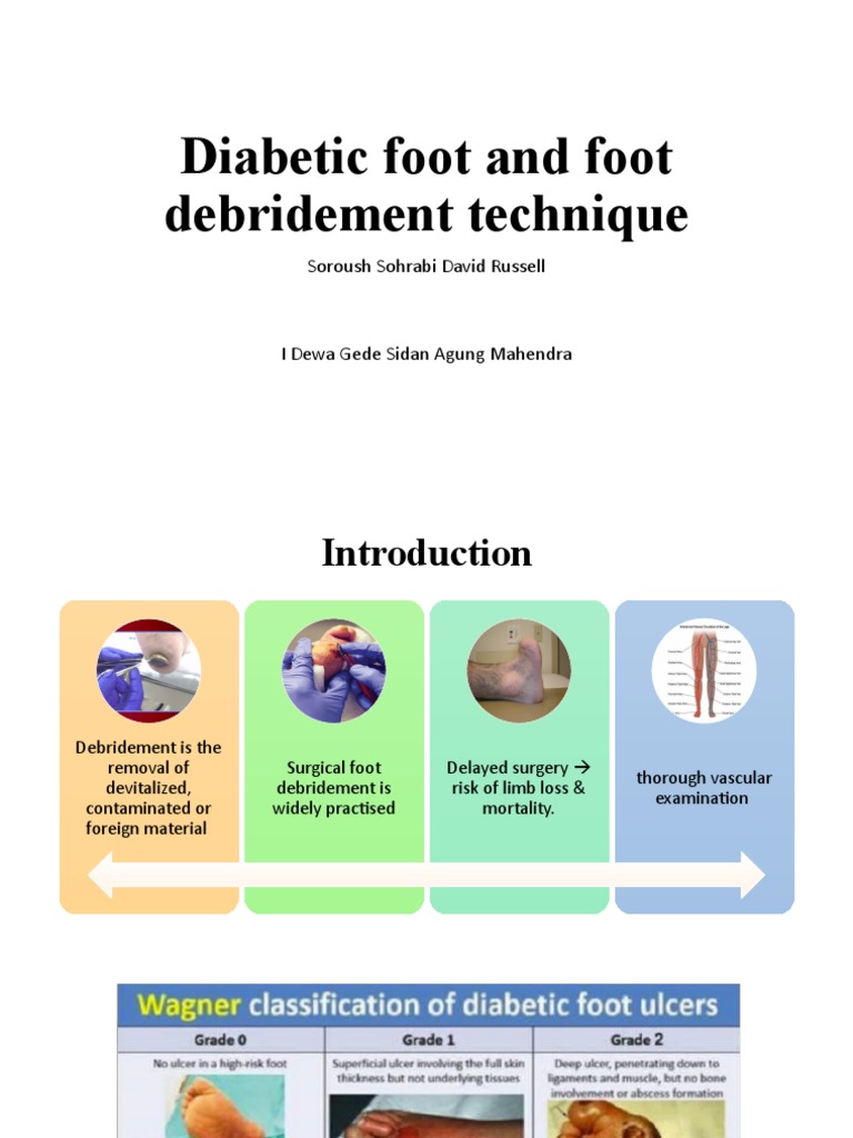 Diabetic Foot and Foot Debridement Technique | PDF | Wound | Surgery