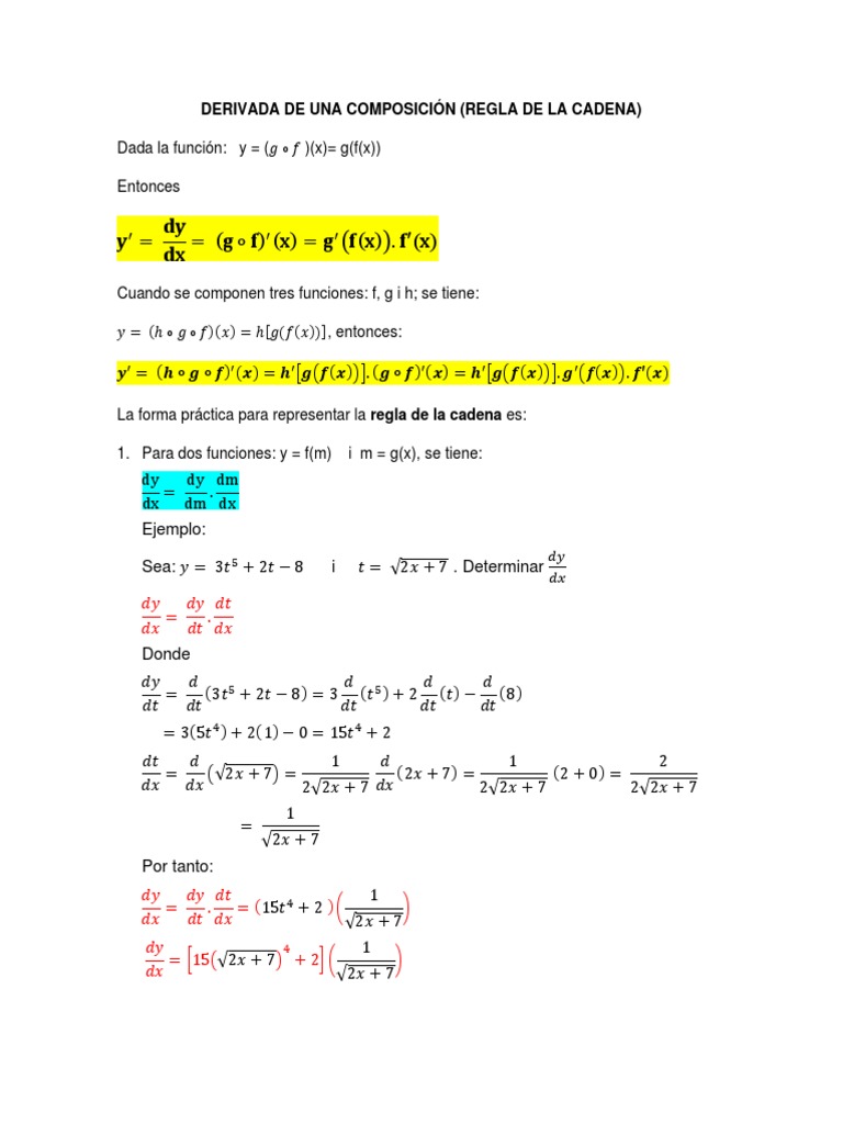 Regla de La Cadena | PDF