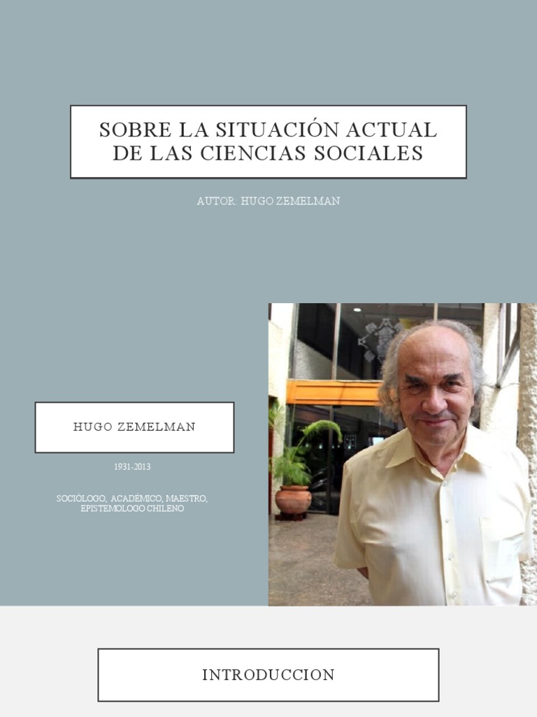 Zemelman | PDF | Ciencias sociales | Ciencia y matemáticas