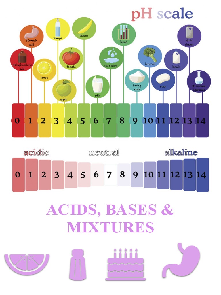 ACIDS, BASES & MIXTURES - Full Note | PDF | Solution | Acid