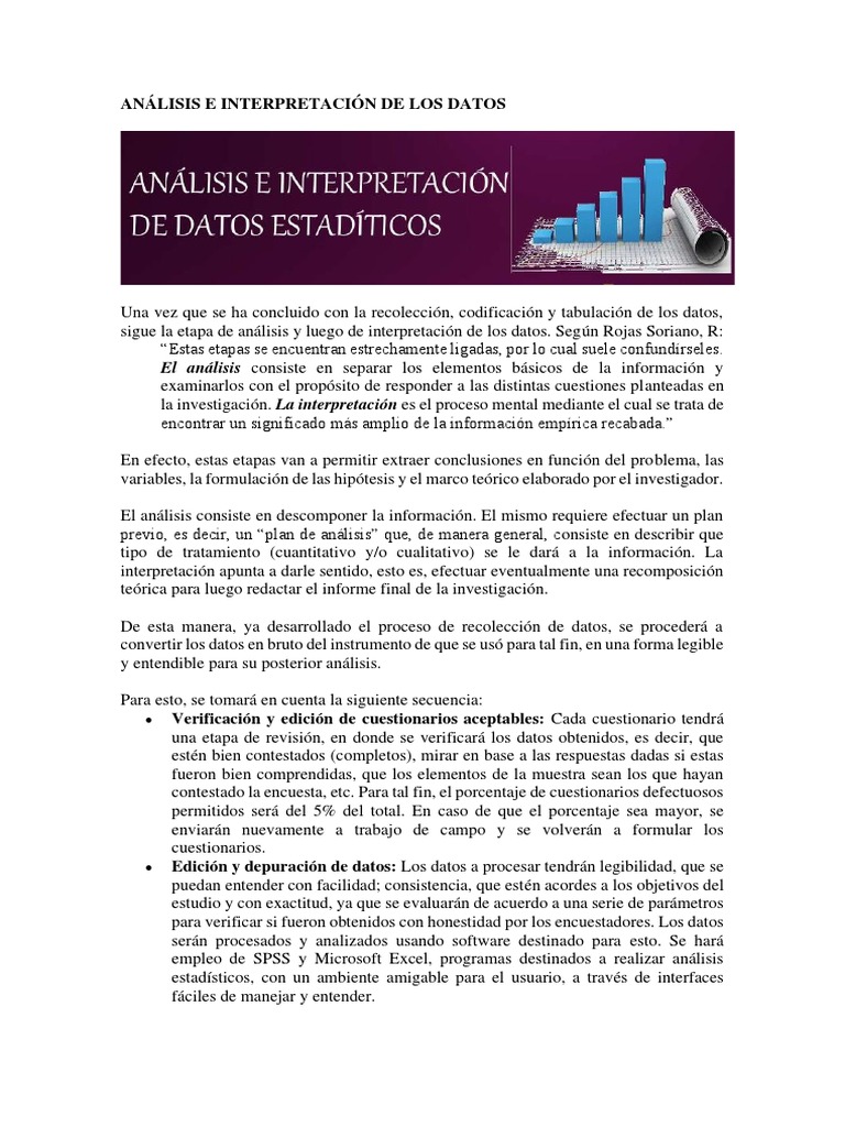 Tema 4 - ANÁLISIS E INTERPRETACIÓN DE LOS DATOS | PDF | Estadísticas ...