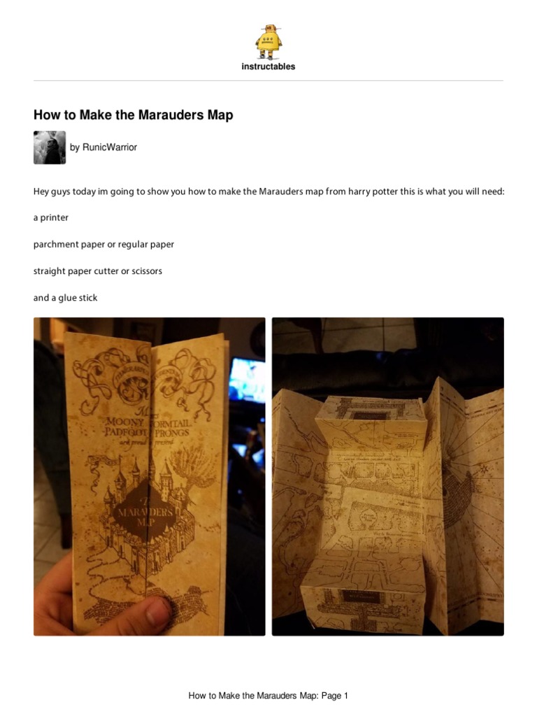 How To Make The Marauders Map | PDF