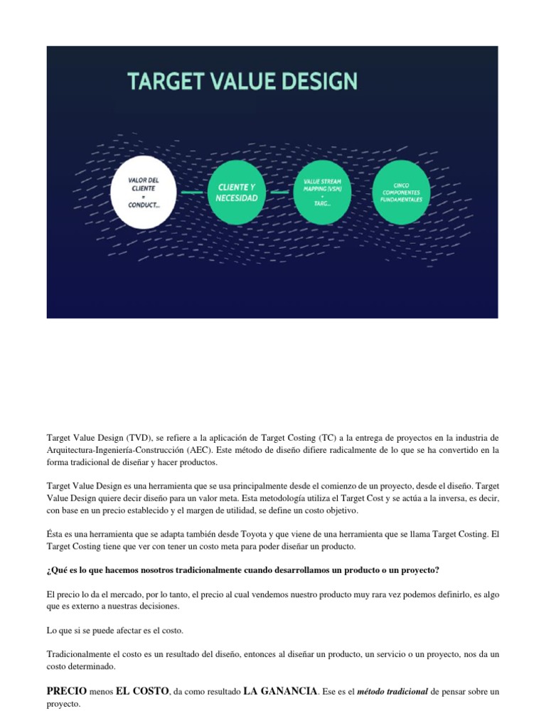Target Value Design | PDF | Diseño | Innovación