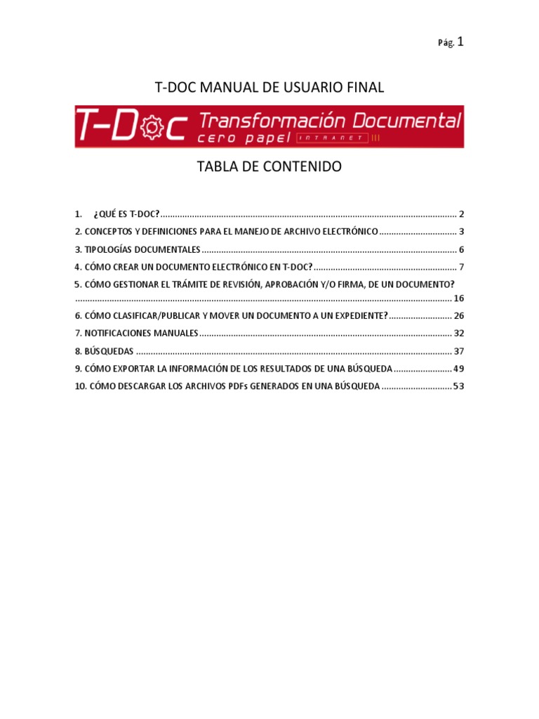 Manual TDOC - para Usuarios | PDF | Archivo de computadora | Información