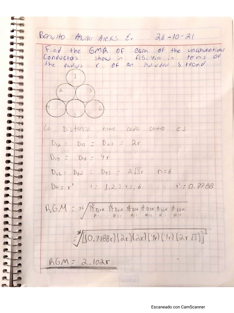 Cálculo de Radio Medio Geométrico | PDF