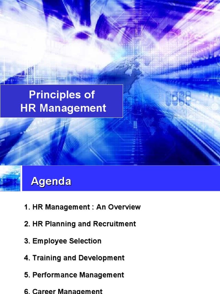 HR Management Principles Overview | PDF | Competence (Human Resources ...