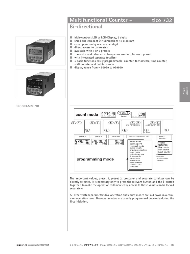 Bi-Directional: Tico 007 Multifunctional Counter - Tico 732 | Download Free PDF | Relay ...