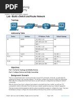10.4.3 Packet Tracer - Basic Device Configuration | PDF