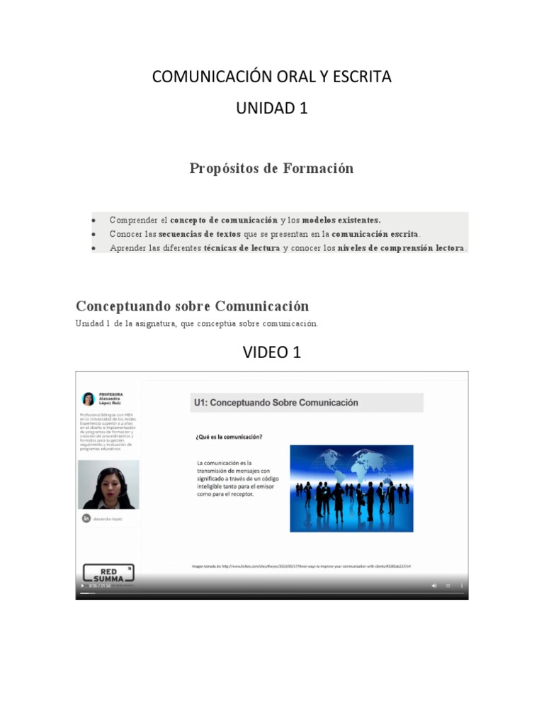Comunicación Oral y Escrita | PDF | Comunicación | Comprensión lectora