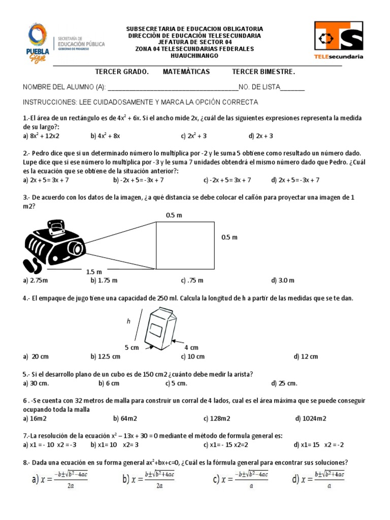 Matemáticas 3er Grado ALUMNO | PDF | Geometría | Geometría euclidiana
