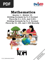 MATH Grade 6 - Q1 Week 1 | PDF | Learning | Mathematics