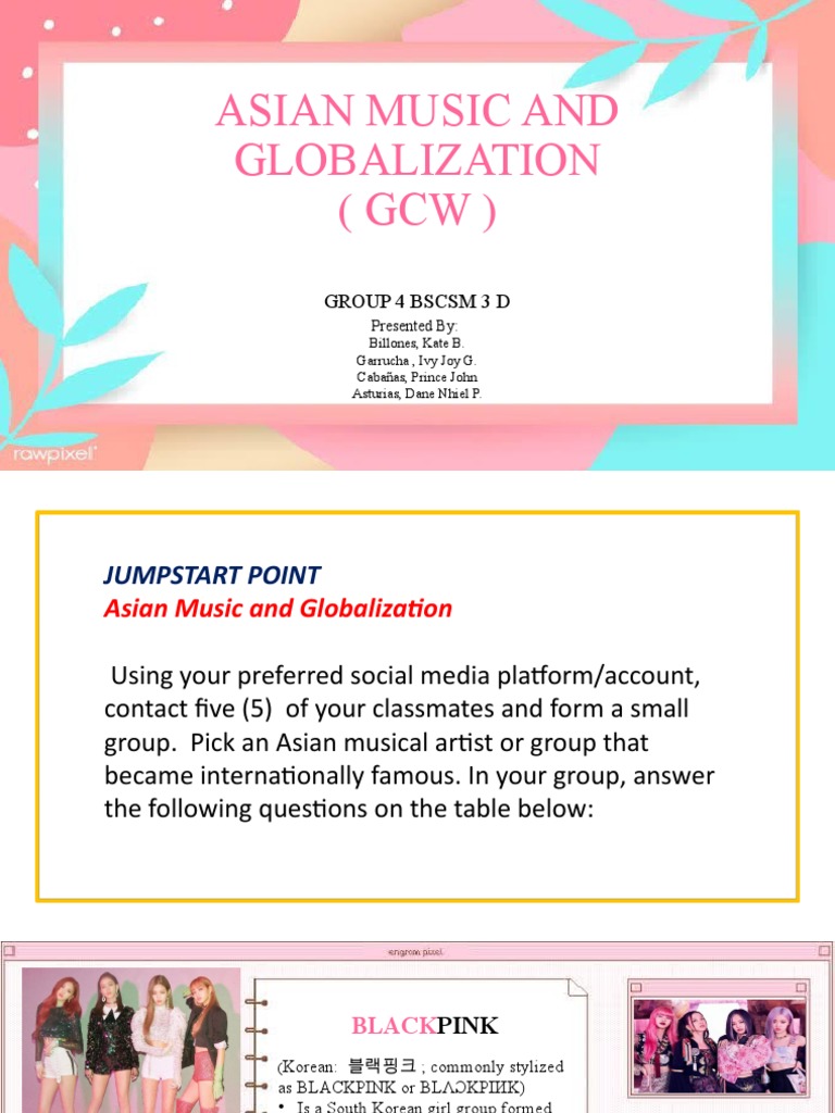 Asian Music and Globalization Presentation Group 4 | PDF | Pop Music ...