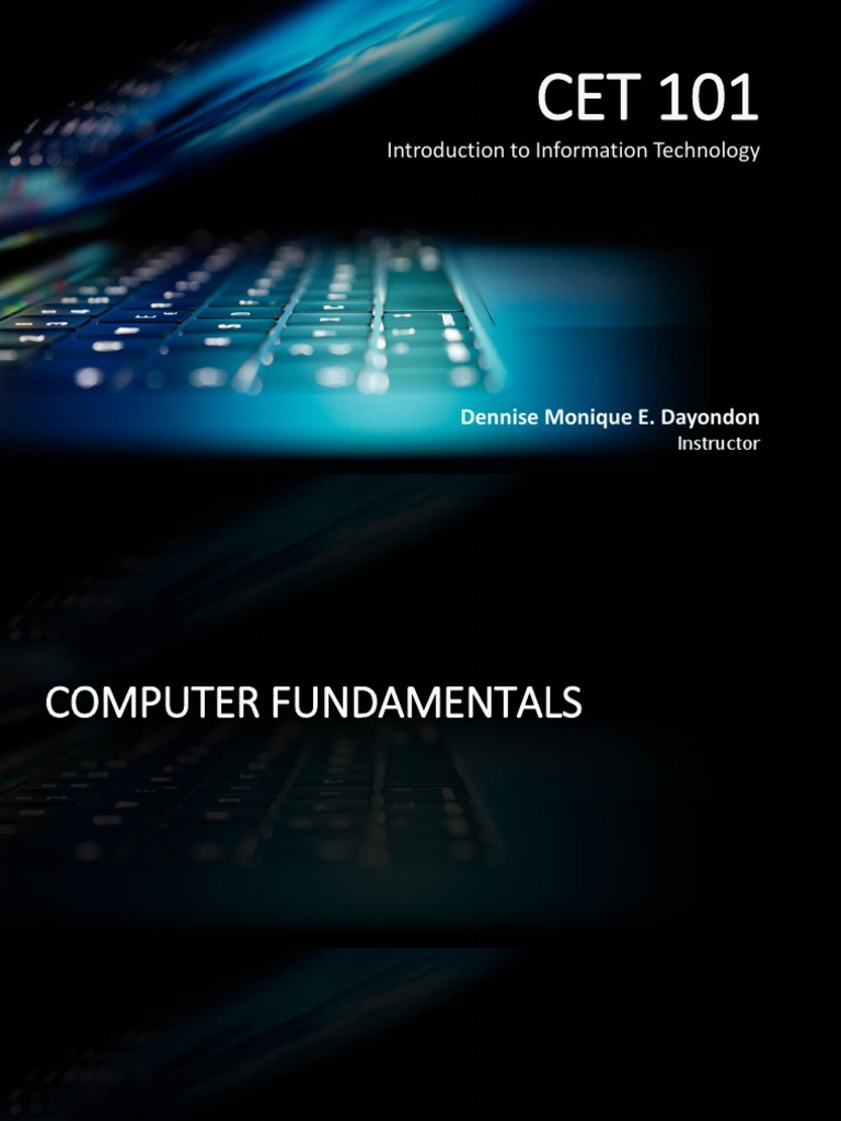 An Introduction to Computer Fundamentals | PDF | Computer Data Storage | Input/Output