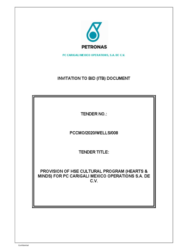 Invitation To Bid (Itb) Document: PC Carigali Mexico Operations, S.A ...