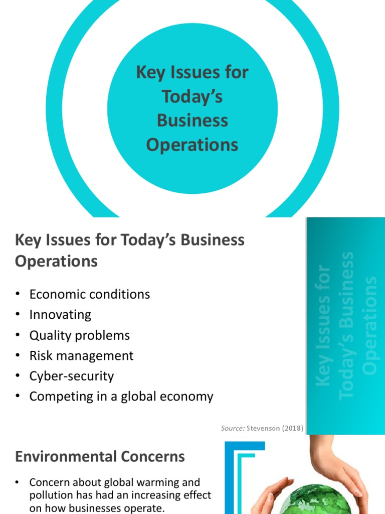 Key Issues in Today's Business Operations | PDF