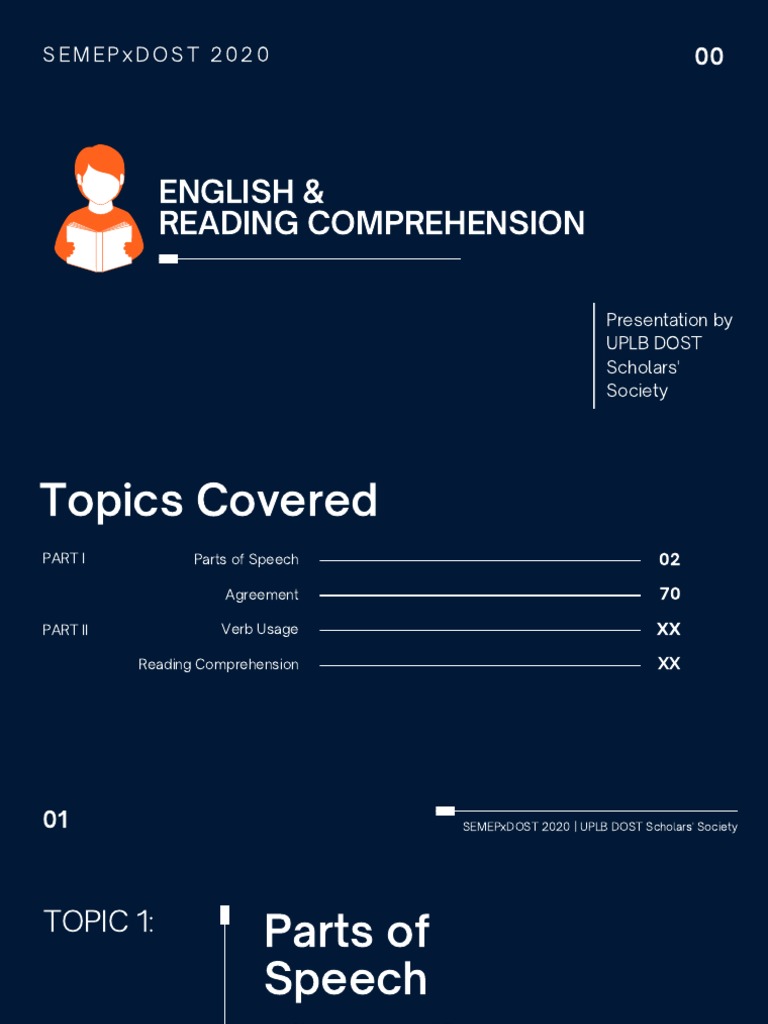 English & Reading Comprehension I | PDF | Verb | Adverb