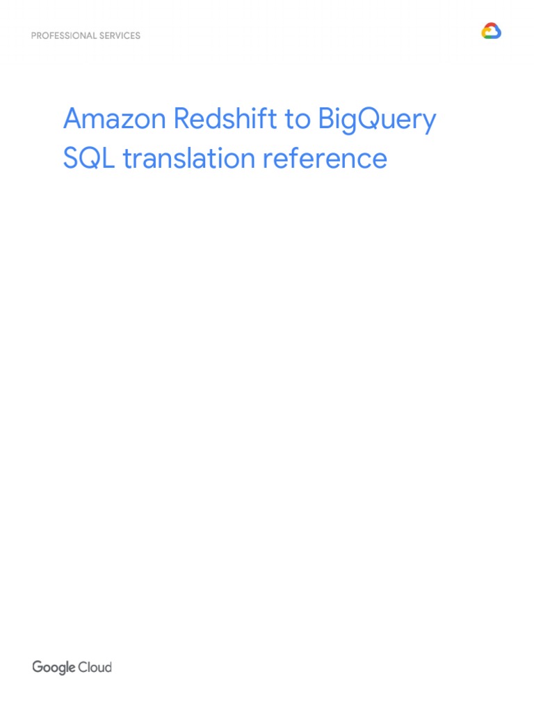 Redshift BQ SQL Translation Reference | PDF | Computing | Software Development