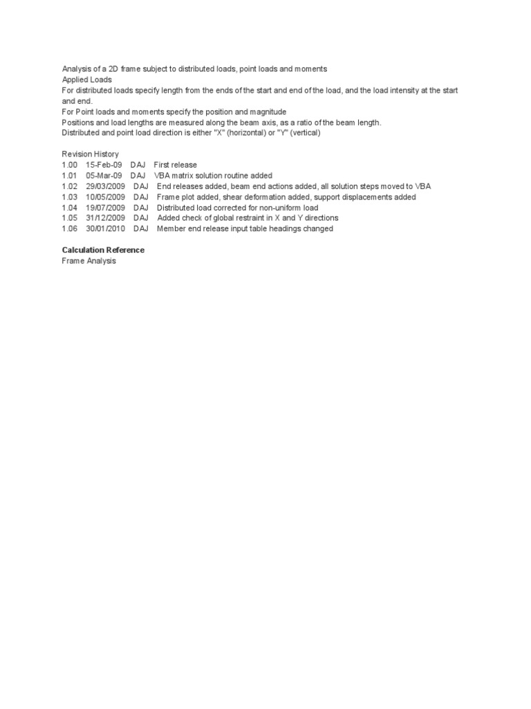 2D Frame Analysis | PDF | Technology & Engineering