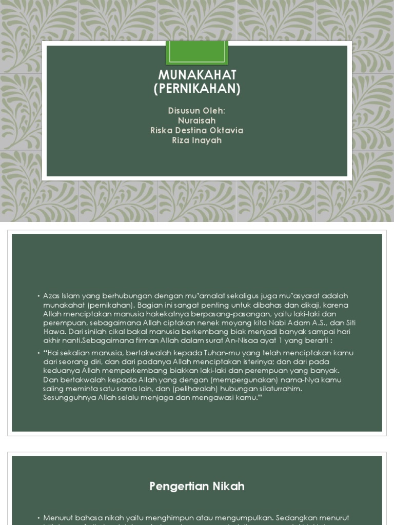 MUNAKAHAT (Pernikahan) | PDF