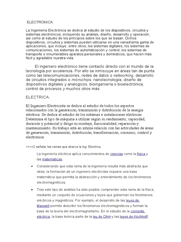 ELECTRONICA | PDF | Electricidad | Corriente eléctrica