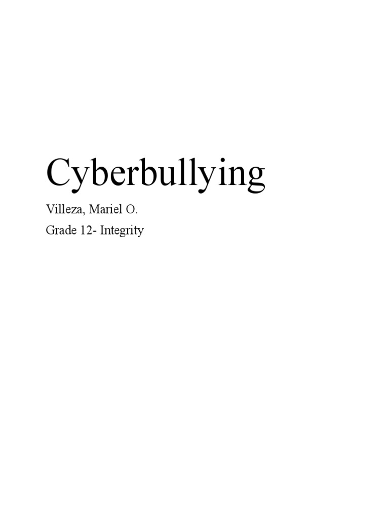 Cyberbullying | PDF | Cyberbullying | Behavioural Sciences