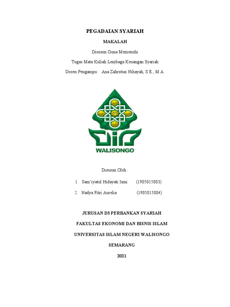 PEGADAIAN SYARIAH - Kelompok 2 | PDF
