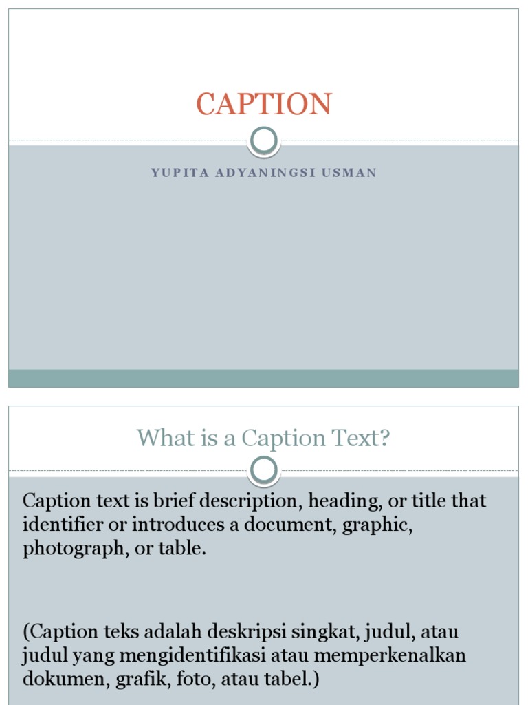 Materi Caption | PDF