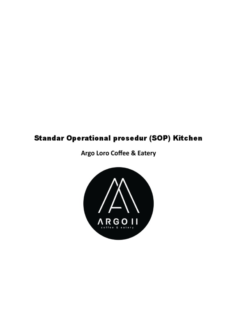 Standar - Operational - Prosedur (Sop) Kitchen | PDF