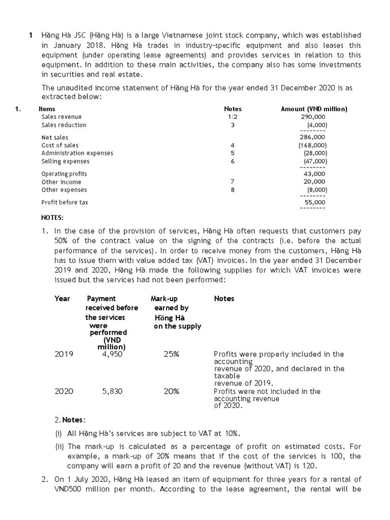 CIT Revision Test | PDF | Expense | Value Added Tax