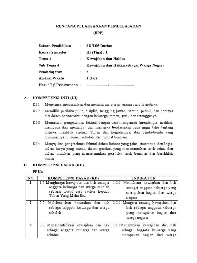 RPP Bu Sri Ponti | PDF | Kesehatan Holistik | Sains & Matematika